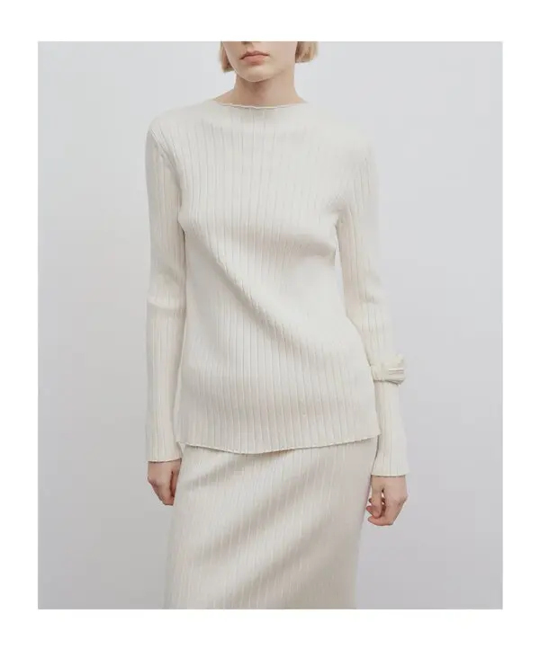 THE ROW Long Sleeve Crewneck Jumper - White