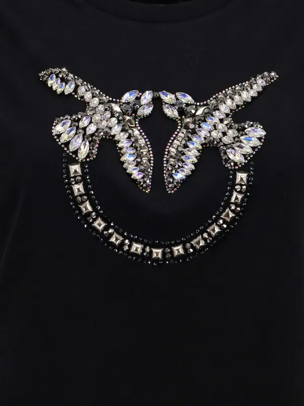 Pinko Logo-embellished Crewneck T-shirt