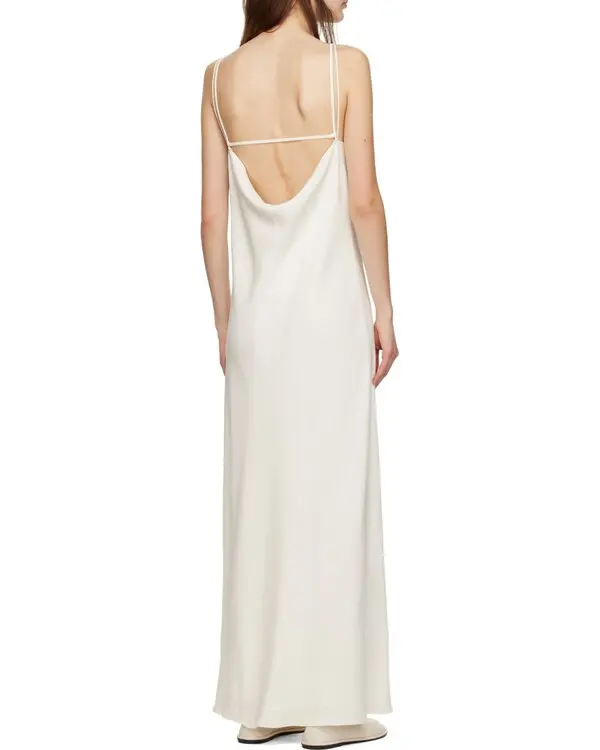 THE ROW Off- Matte Silk Kadi Logo Dress