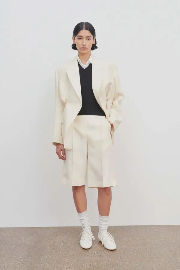 THE ROW Wool Shorts