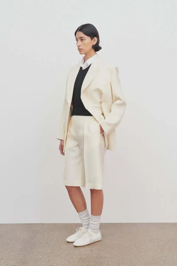 THE ROW Wool Shorts