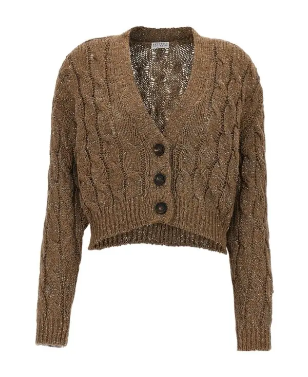 Brunello Cucinelli Logo Knitted Cardigan