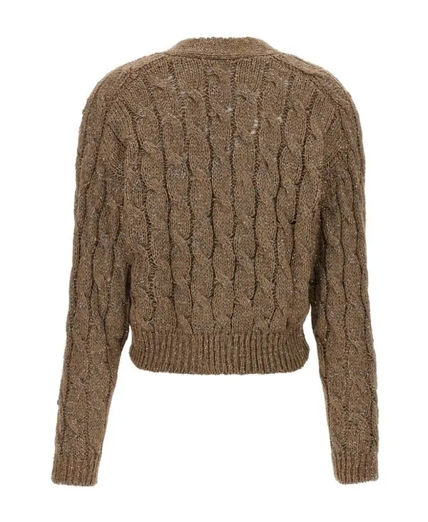 Brunello Cucinelli Logo Knitted Cardigan