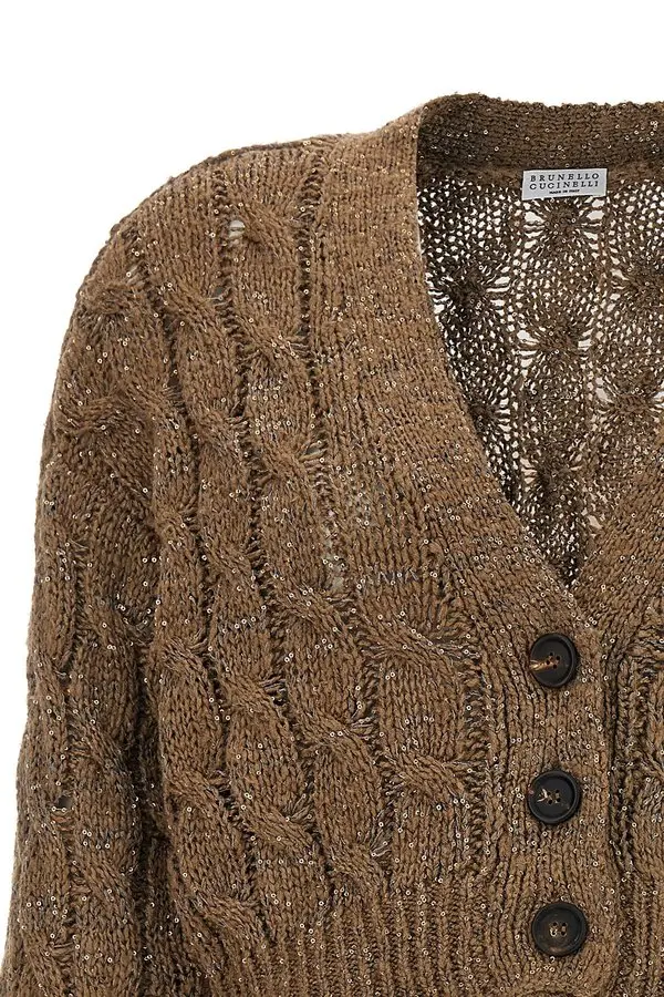 Brunello Cucinelli Logo Knitted Cardigan
