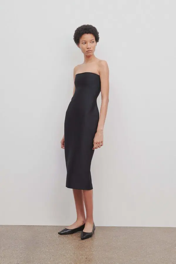 THE ROW Strapless Calf Dress
