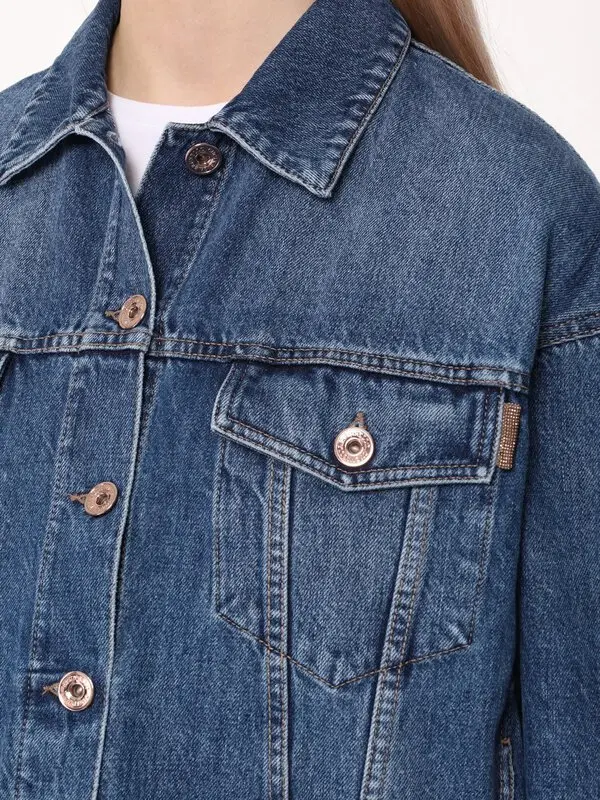 Brunello Cucinelli Long Sleeve Denim Jacket