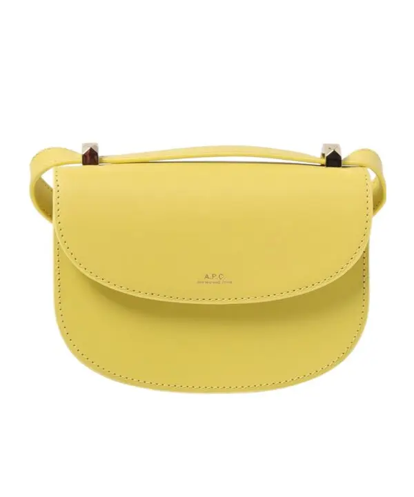 A.p.c. Mini Geneve Leather Crossbody Bag - Yellow