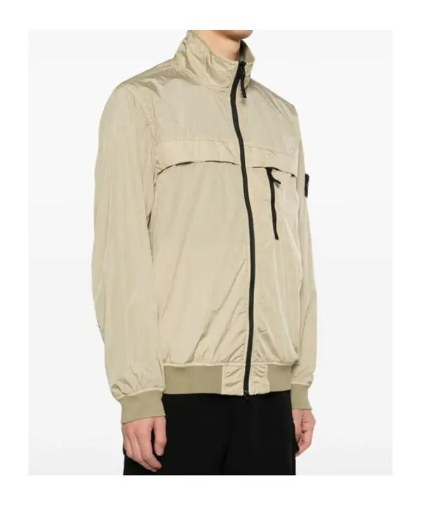Stone Island Logo Patch Zip-up Jacket