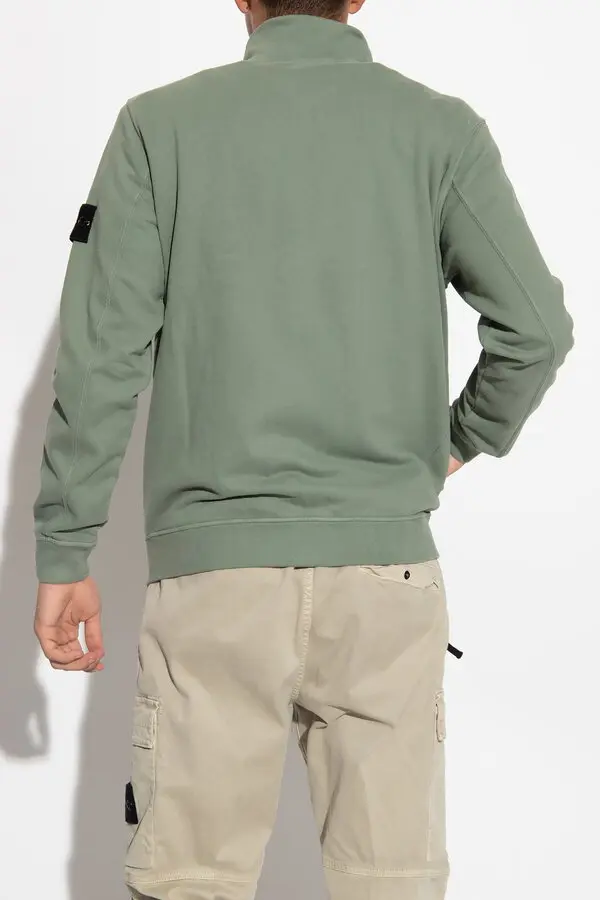 Stone Island Zipped Cardigan With Logo Patch