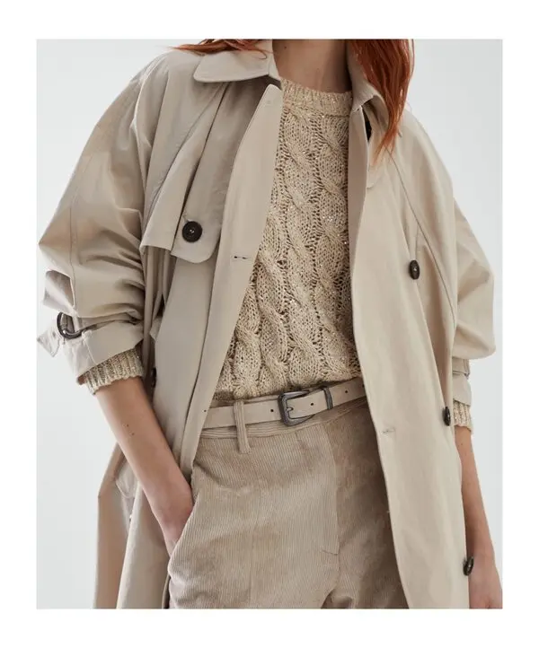 Brunello Cucinelli Double Breasted Trench Coat