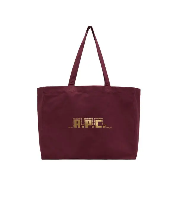 A.p.c. Lettering Detail Tote Bag - Red