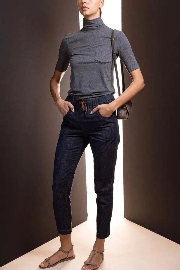 Brunello Cucinelli High Neck Pocket T-shirt