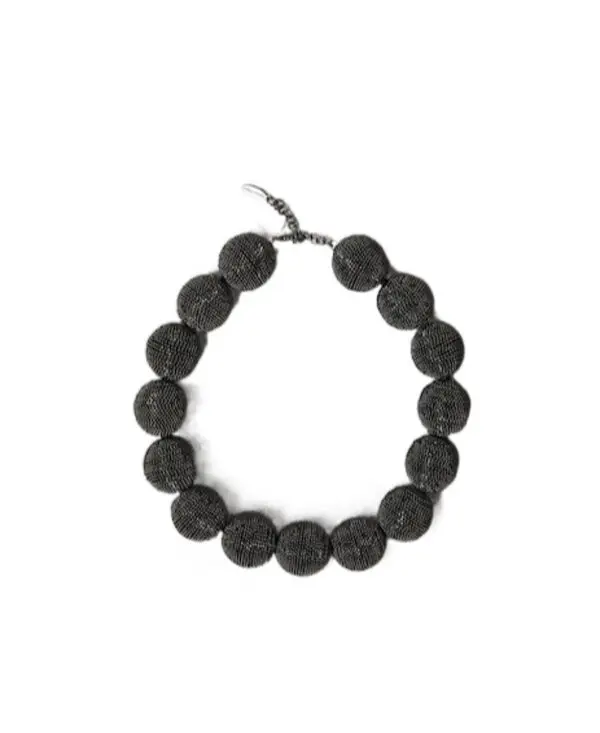 Brunello Cucinelli Maxi Beaded Necklace - Black
