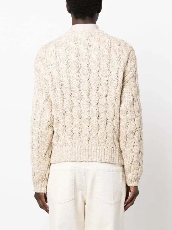 Brunello Cucinelli Sequin-embellished Cable-knit Jumper - Nude