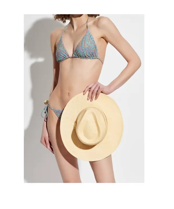 Etro Paisley Printed Triangle Bikini Set - Gray