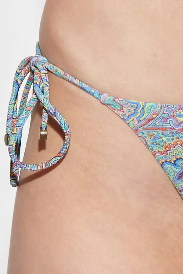 Etro Paisley Printed Triangle Bikini Set - Gray