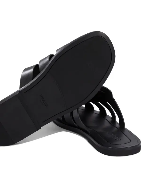 Prada Leather Fisherman Mules