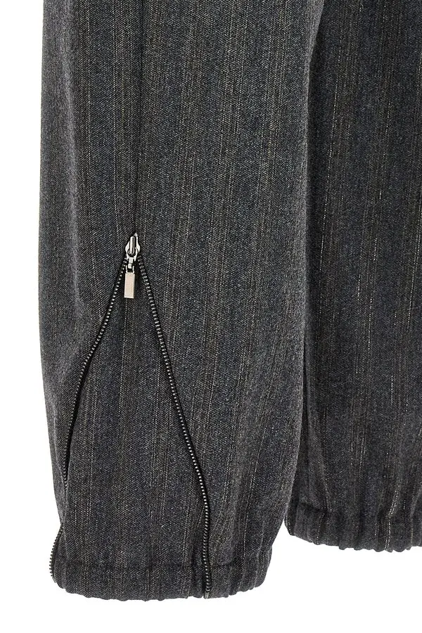 Brunello Cucinelli Belted Waist Ankle Zipped Trousers