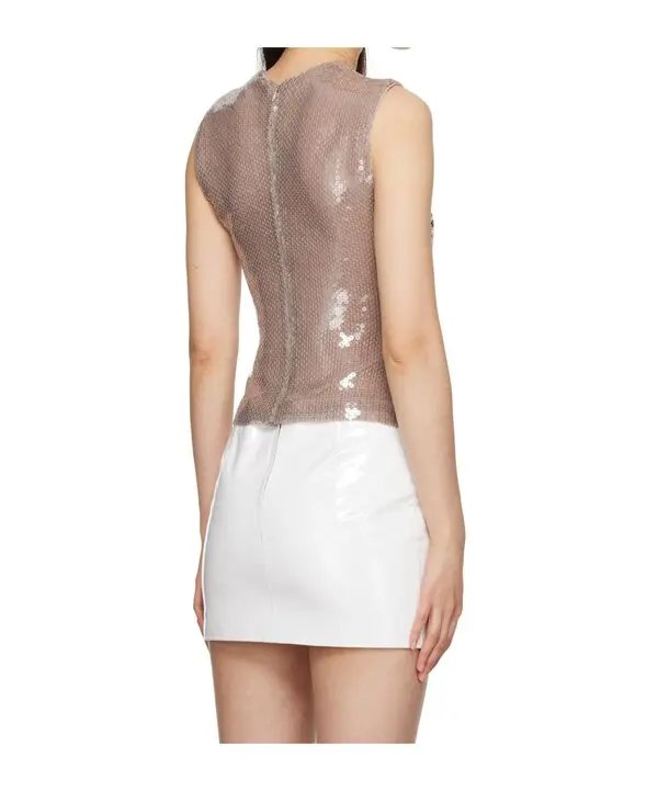 16Arlington Sequin-embellished Printed Top