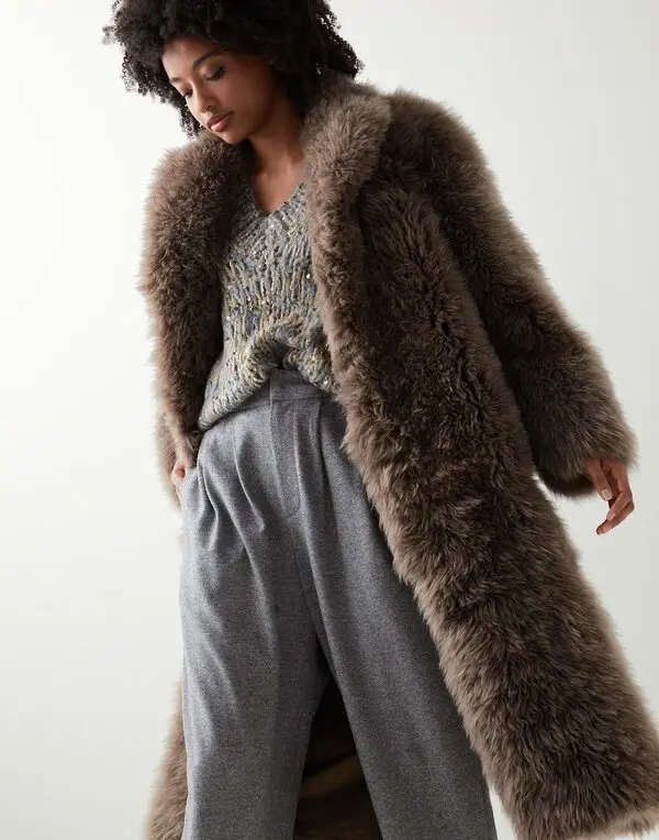 Brunello Cucinelli Single-breasted Fur Coat
