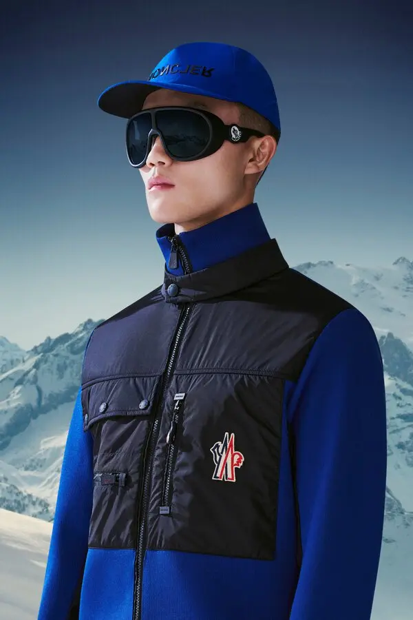 Moncler Panelled Logo-patch Zip-front Fleece Jacket