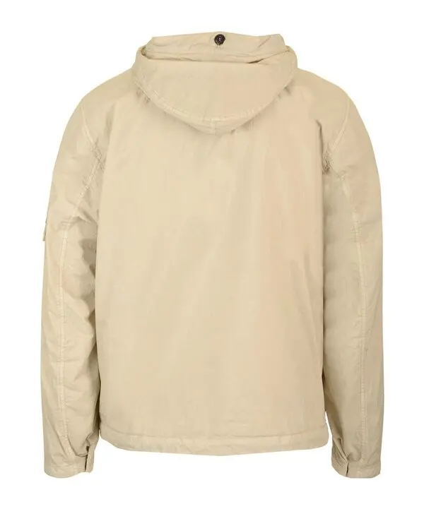 Stone Island Hooded Short Jacket With Logo Patch