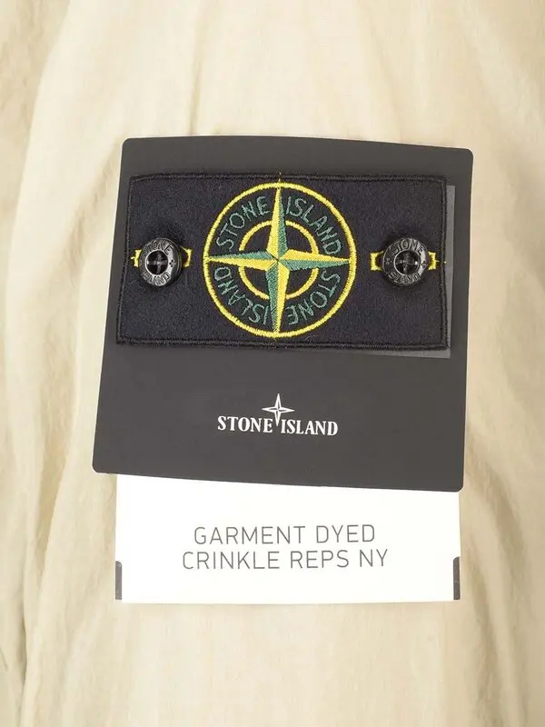 Stone Island Hooded Short Jacket With Logo Patch