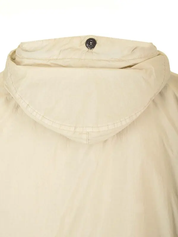 Stone Island Hooded Short Jacket With Logo Patch