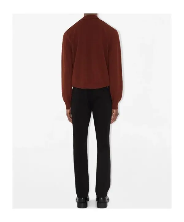 Burberry Logo Detailed Tapered Leg Trousers - Black