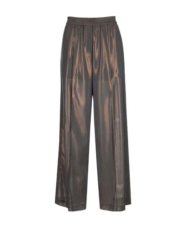 Brunello Cucinelli Metallic Wide-leg Trousers