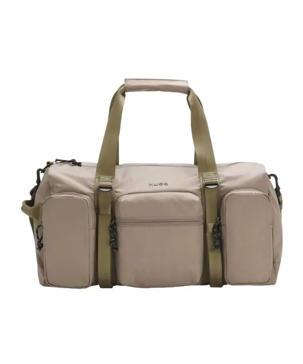 Hugo Boss Hugo Holdall With Silicone Print Logo - Light Brown