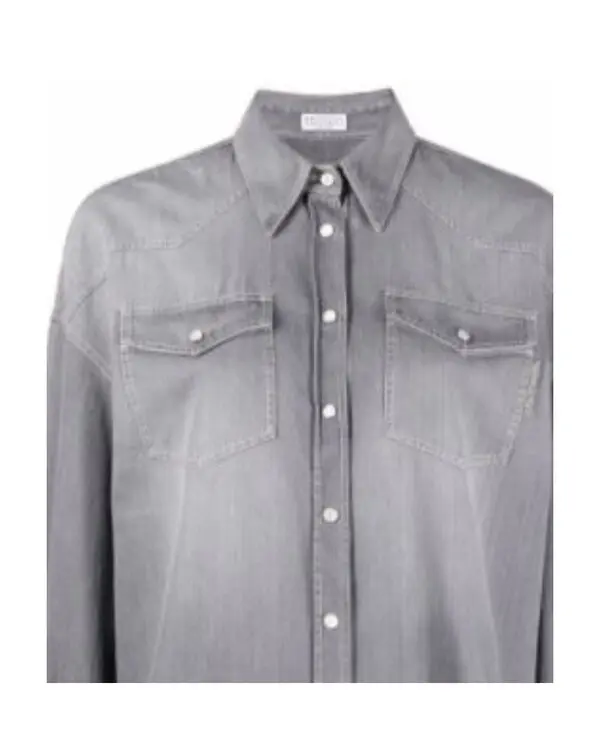 Brunello Cucinelli Distressed Denim Shirt