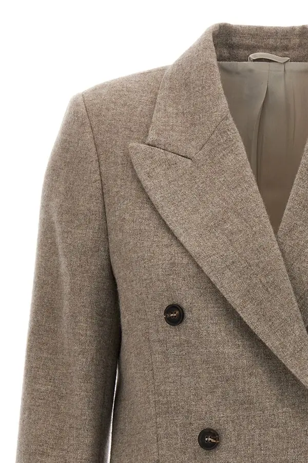 Brunello Cucinelli Double-breasted Peak Lapel Blazer