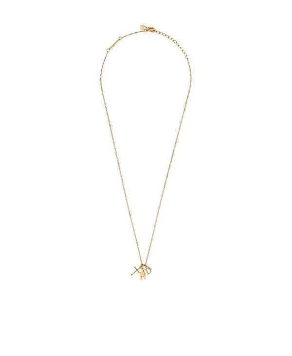 Dsquared2 Charm Details Cable-chain Necklace - Yellow