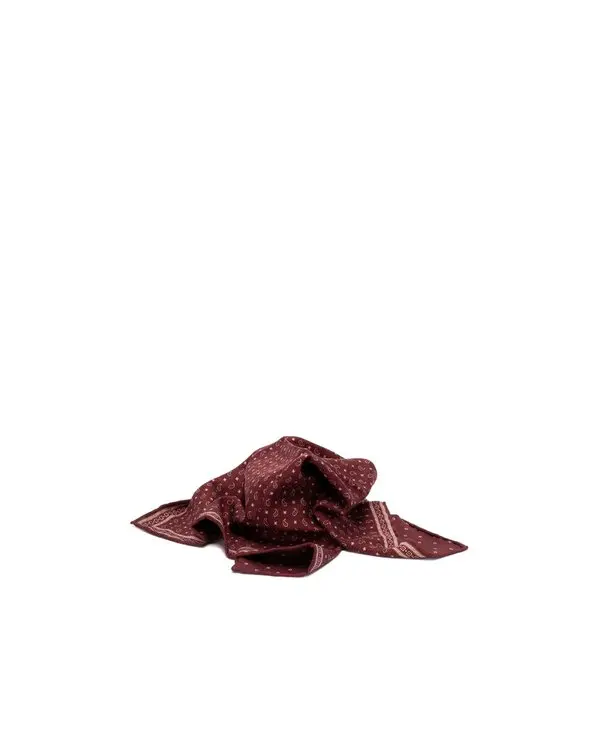 Brunello Cucinelli Reversible Silk Square Pocket - Red