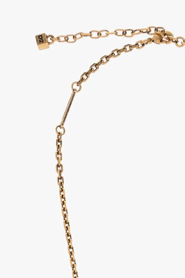 Dsquared2 Charm Detail Cable Chain Necklace