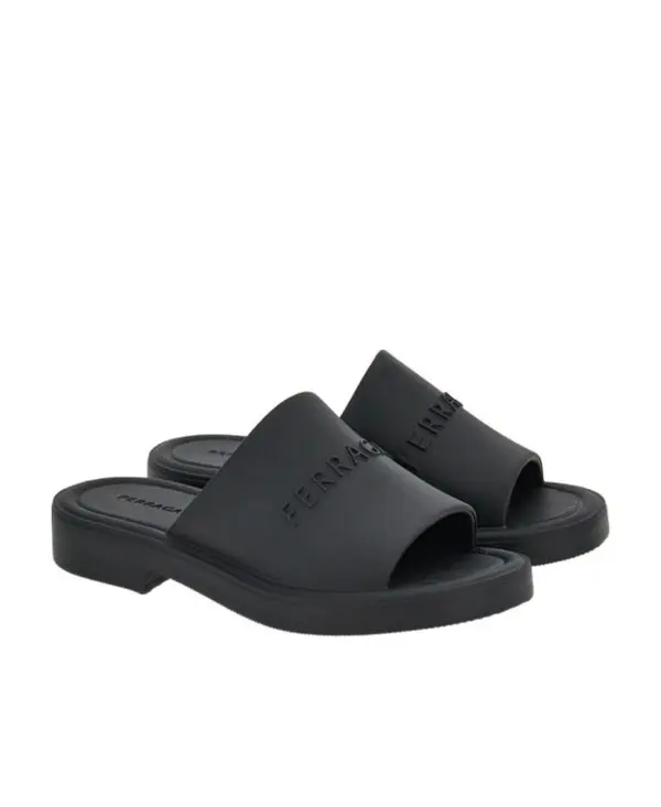 FERRAGAMO Embossed Logo Slides