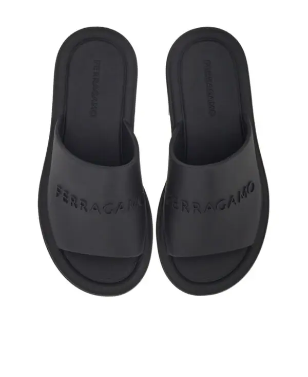 FERRAGAMO Embossed Logo Slides