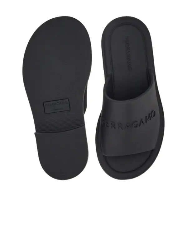 FERRAGAMO Embossed Logo Slides
