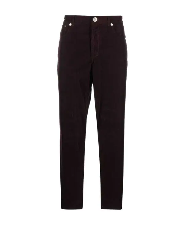 Brunello Cucinelli Embroidered Corduroy Trousers