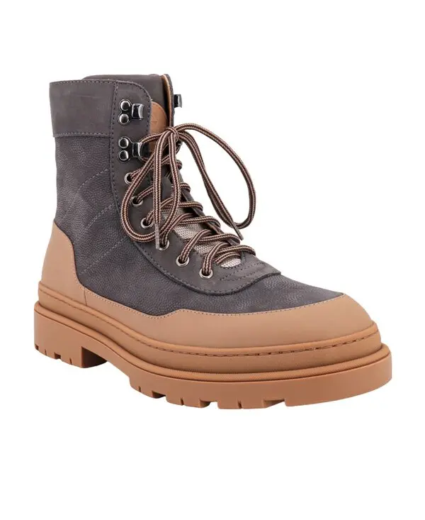 Brunello Cucinelli Two-tone Lace-up Ankle Boots