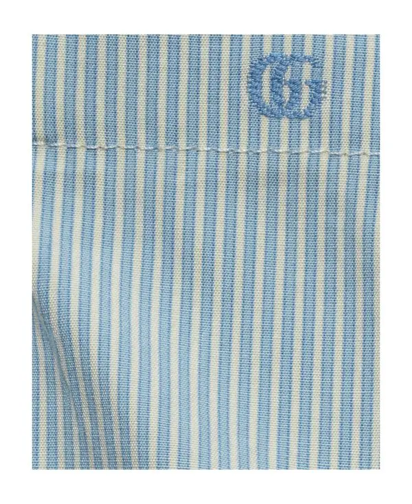 Gucci Striped Cotton Shorts With Logo Detail