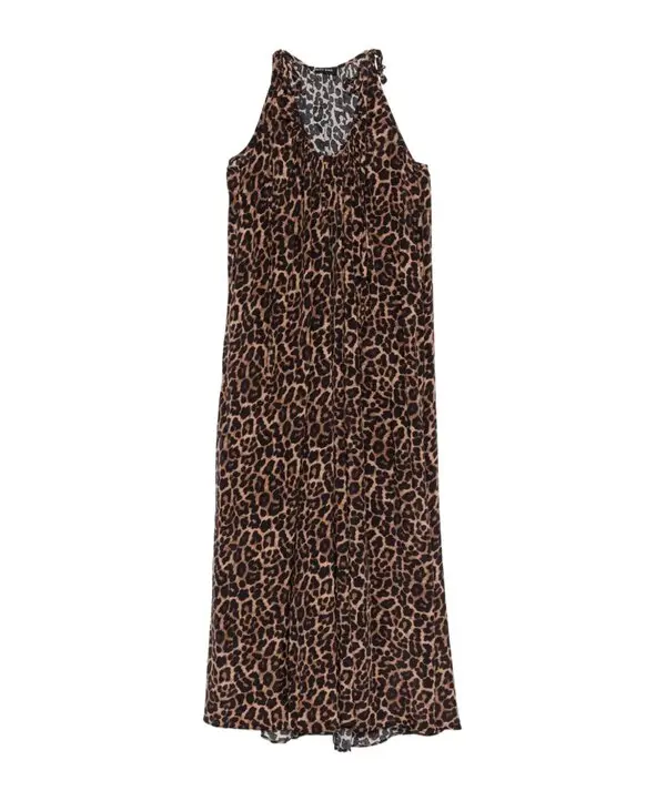 ANINE BING Print Sleeveless Maxi Dress - Leopard