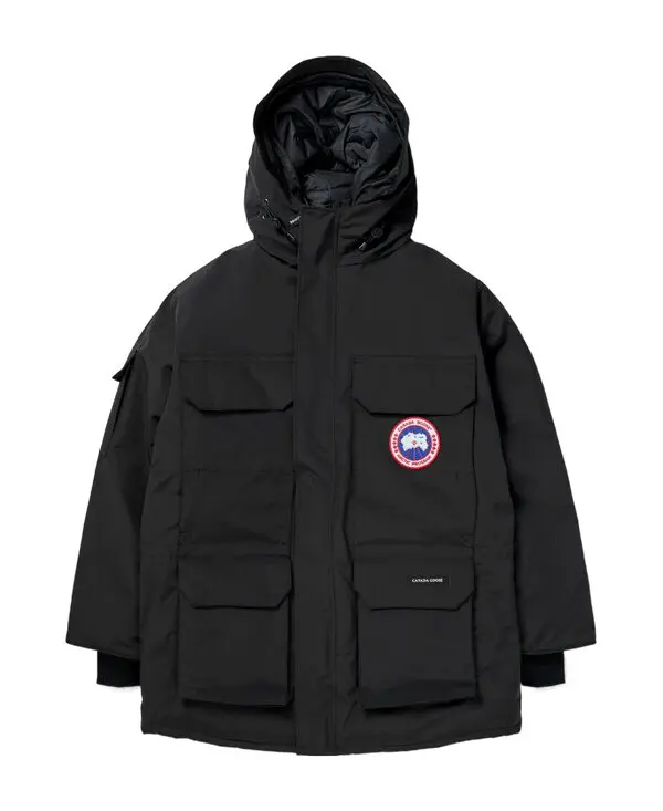Canada Goose Chest Logo-patch Parka Coat - Black
