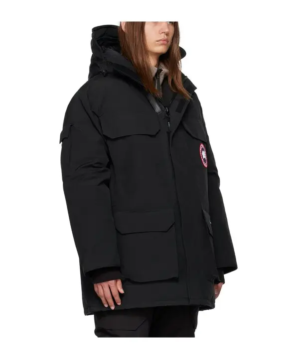Canada Goose Chest Logo-patch Parka Coat - Black