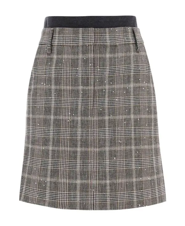 Brunello Cucinelli Plaid Mini Skirt