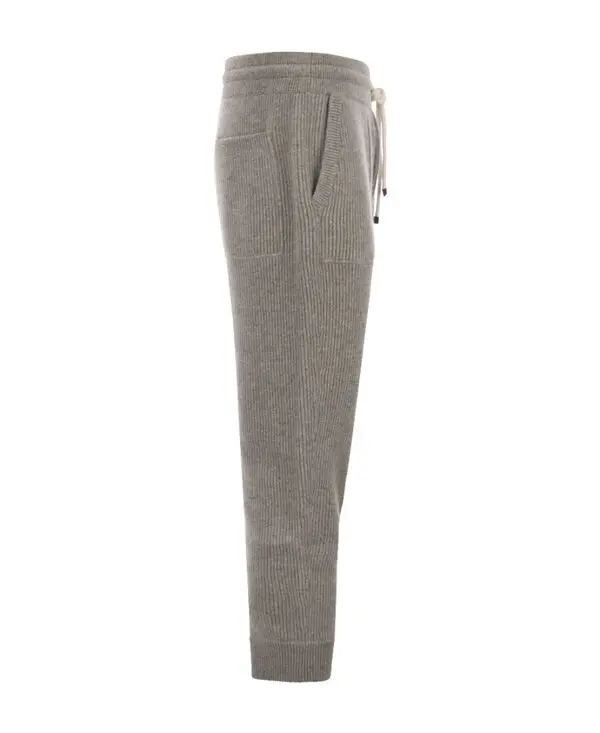 Brunello Cucinelli Drawstring Cashmere Track Pants