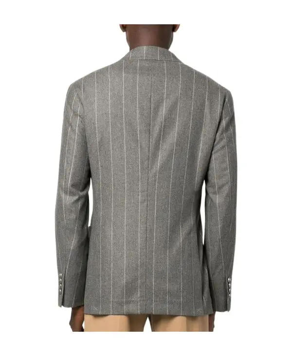 Brunello Cucinelli Pinstriped Wool-blend Blazer