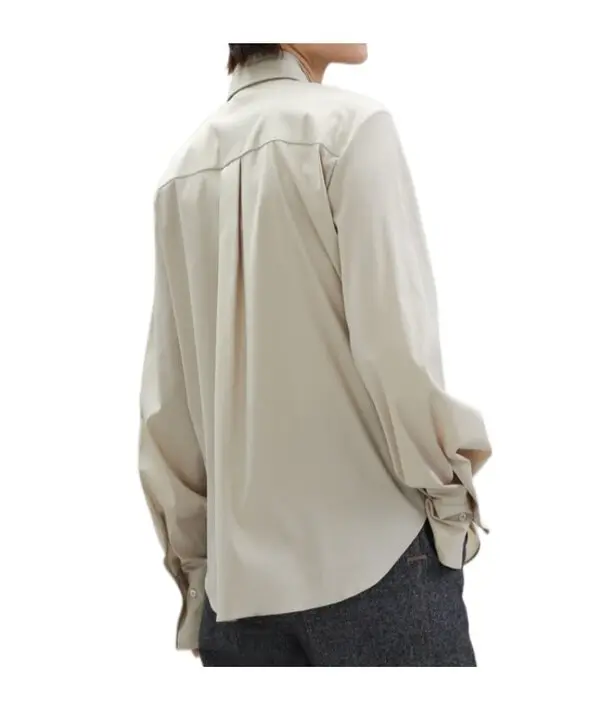 Brunello Cucinelli Monili-embellished Long-sleeve Blouse