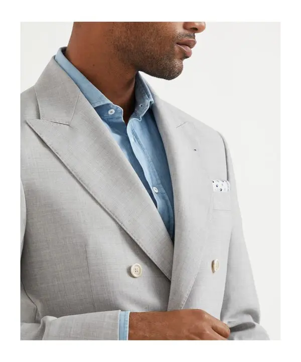 Brunello Cucinelli Double-breasted Wool Blazer